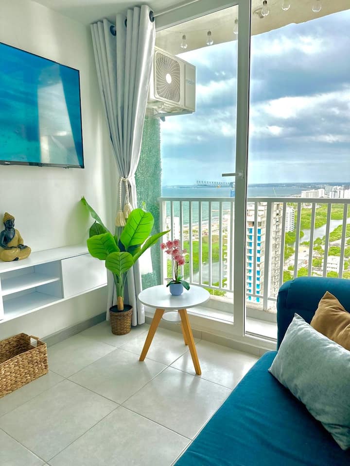 Cartagena Mar & Brisa • Luminoso 2h Vista Al Mar - Cartagena