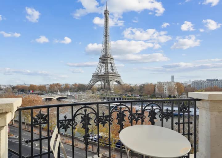 Vue Tour Eiffel, Seine Et Principaux Monuments - Paris 17e Arrondissement