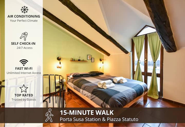 Garden House – Mansarde Lumineuse Centre - Turín