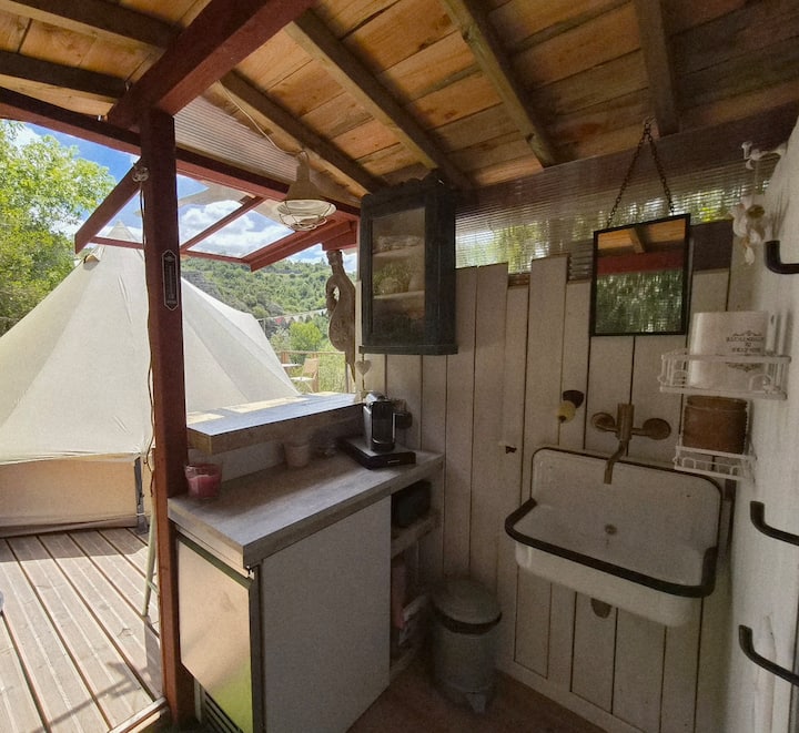 Glamping Eco-tente "Entre Terre Et Ciel" - Les Vans