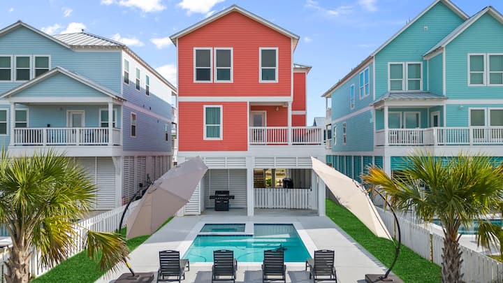 Beachside Cottage- Private Pool/close To Beach - Galveston, TX