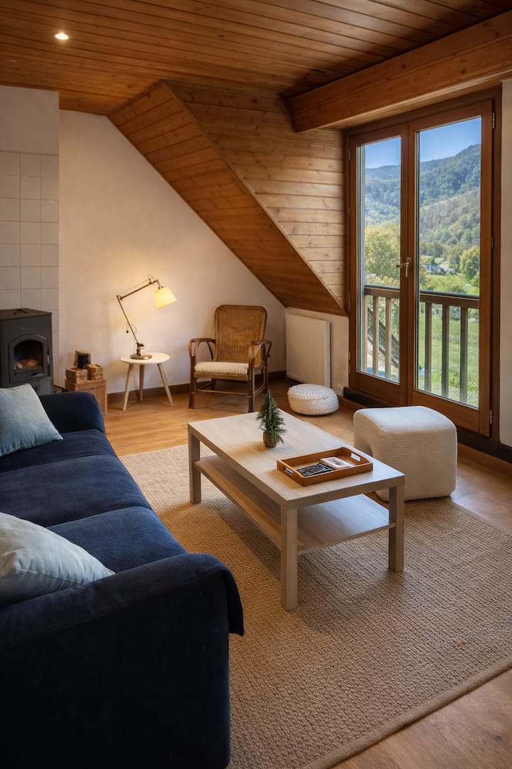 Grand Appartement Cosy 7 Pers – 3 Ch –Vue Montagne - Labastide