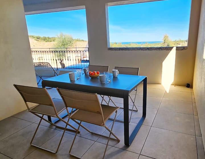 Casa Lajuga - T3 Avec Piscine & Terrasse Vue Mer - Belgodère