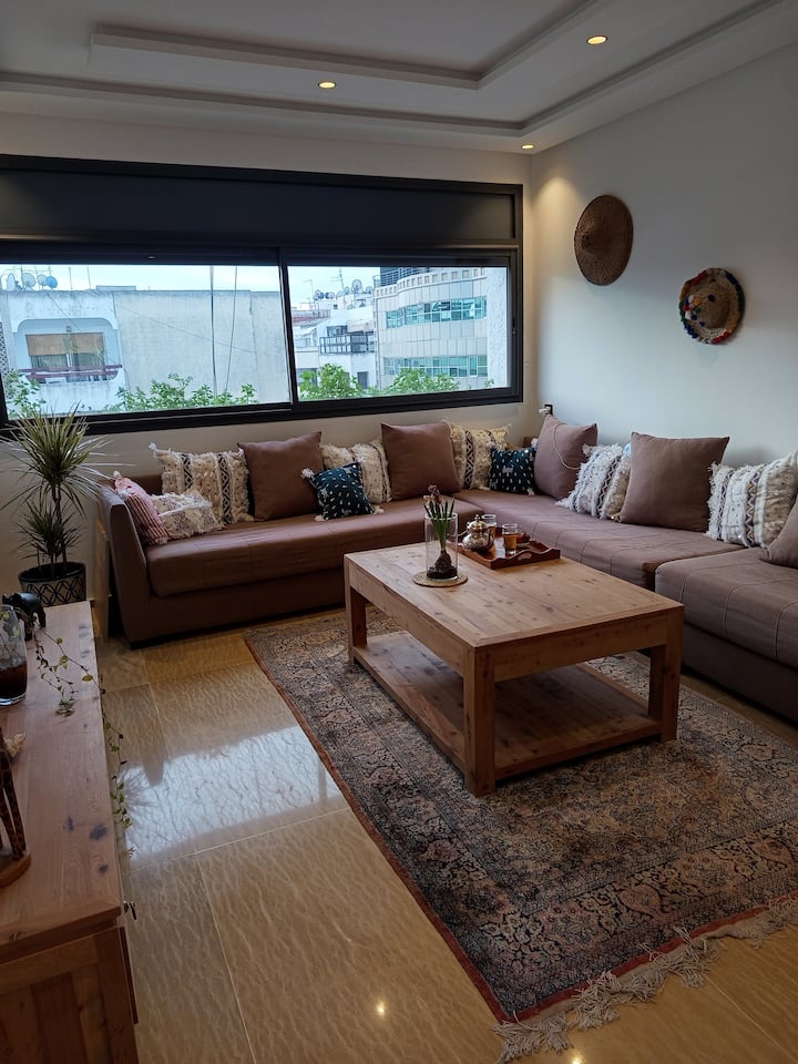 Lumineux Deux Chambres à Agdal - Rabat