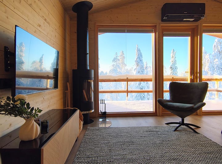 Peaceful New Cabin With Hot Tub And Nature Views - Ruka
