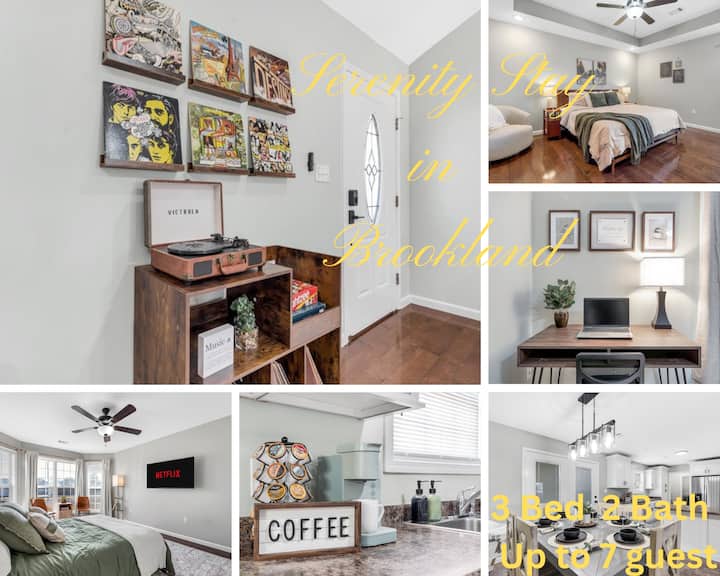 Modern & Cozy 3bd, Office Space, Record Player - Lake Frierson State Park, Jonesboro