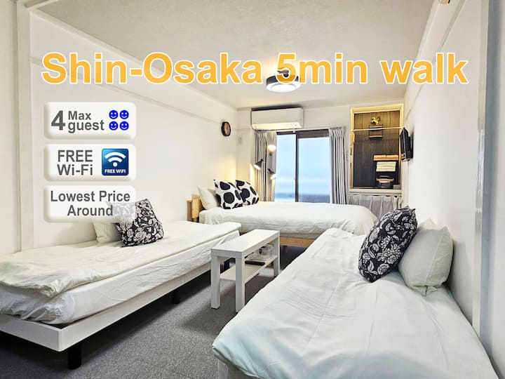 5 Min Walk To Shin-osaka /Entire Room For 4 Gursts - Osaka
