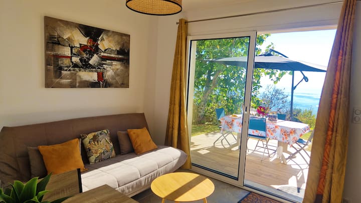 Magnifique Rez-de-villa Terrasse Jardin Vue Mer - Brando