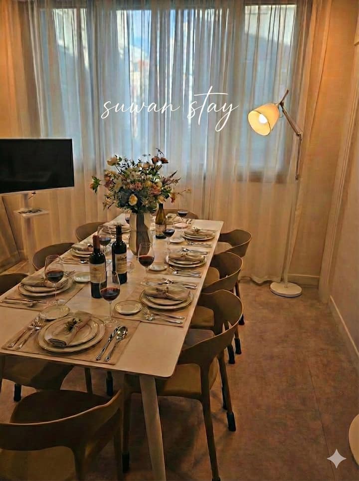 [New]오픈특가/호텔침구/침대3개/ 최대7명/아기의자/아기욕조/주차완비/수완스테이 - Gwangju