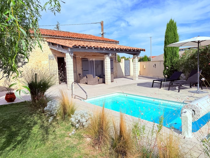 Maison Avec Piscine Sur Barjac Village - Barjac