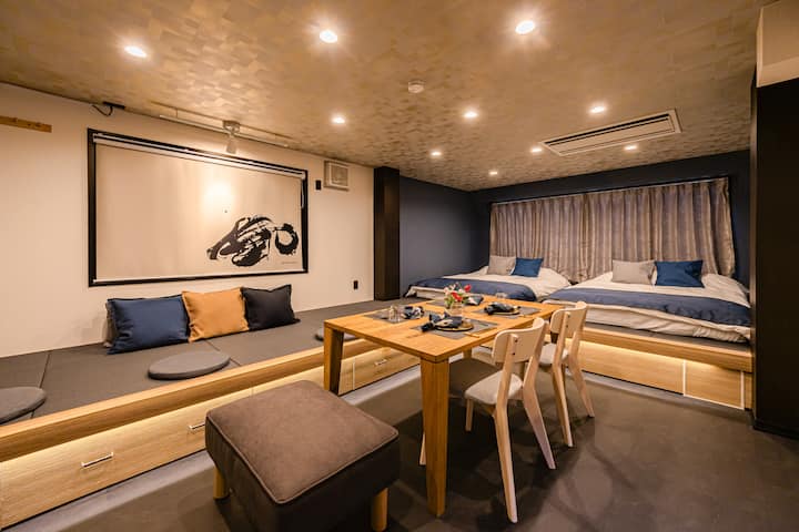 両国駅徒歩2分｜秋葉原3分｜広々6名家族スイート｜100インチ大型シアター＆畳 - Akihabara