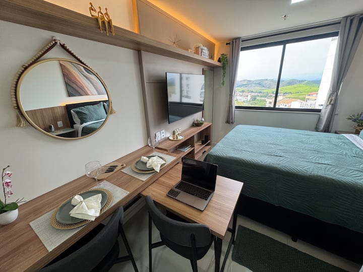 Studio Design Elegante Para Uma Estadia Exclusiva. - Volta Redonda