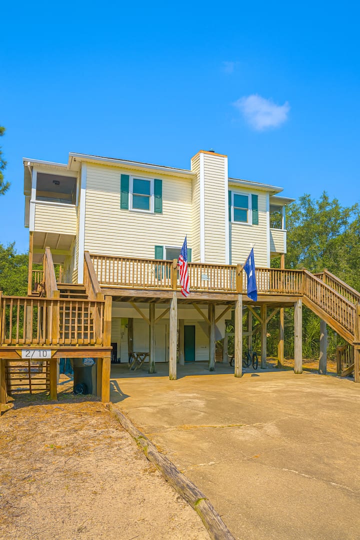 6 Br, 3 Ba On Secluded Street, 3 Min Walk To Beach - Edisto Beach, SC