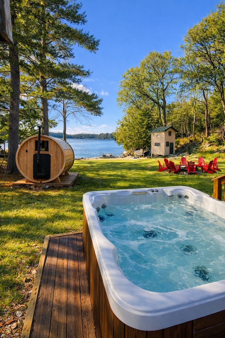 Serene Waterfront Haven | Sauna - Hot Tub - Kayaks - Ontario
