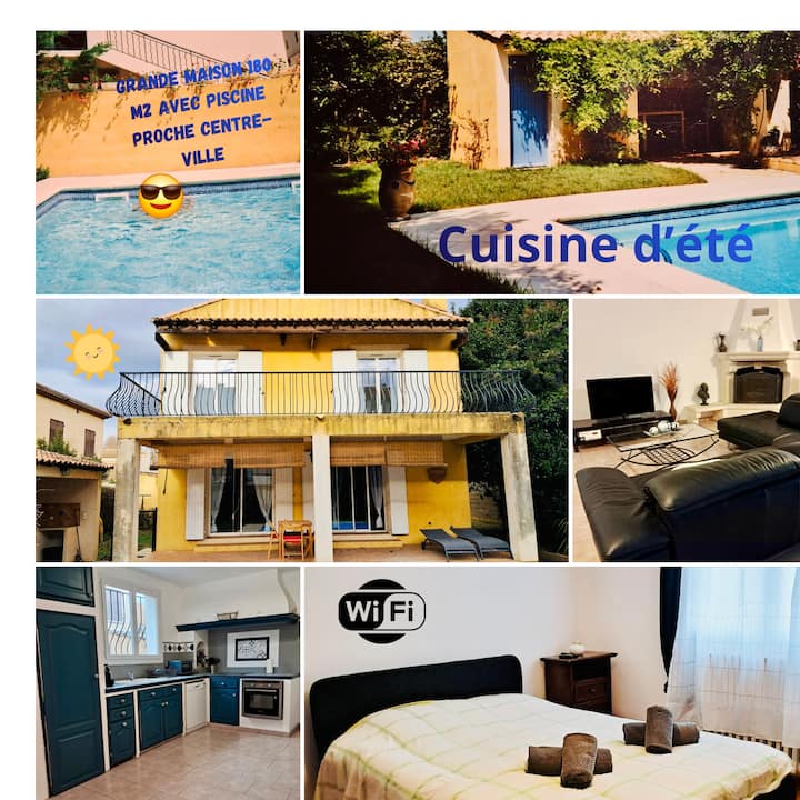 Grande Maison 180 M² Avec Piscine & Cuisine D’été - Fos-sur-Mer