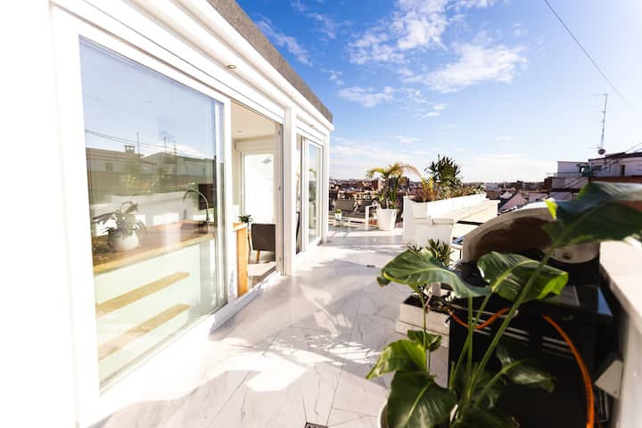 ÁTico Con Terraza, Bbq Y Ducha Ext. En Madrid Río - Madrid