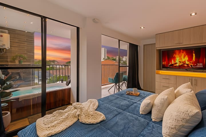 H704 I Apt. Jacuzzi Privado I Balcón Vista A Cali - 