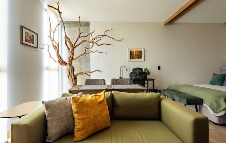 Cozy Habitat 99 Steps From Expogdl Gym+cowork+tv - Guadalajara