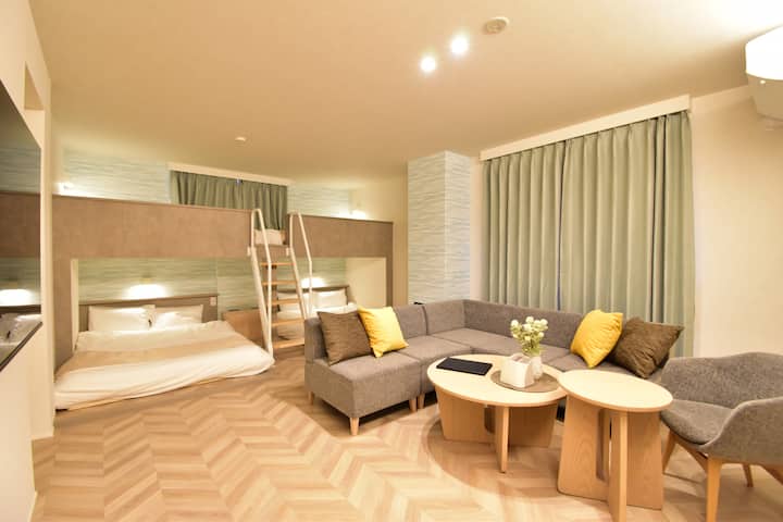 新オープン！岡山駅徒歩6分／最大6名/ラグジュアリーなホテル【スタンダードバンク】 - Okayama, Japan