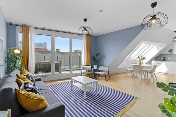 Paid Parking | Rooftop Flat With 2 Terraces - Korneuburg