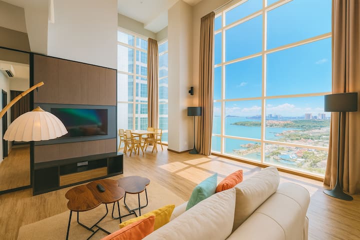 【90° Seaview】wi Sunrise Loft@town Wifi-kitchen 12 - Penang