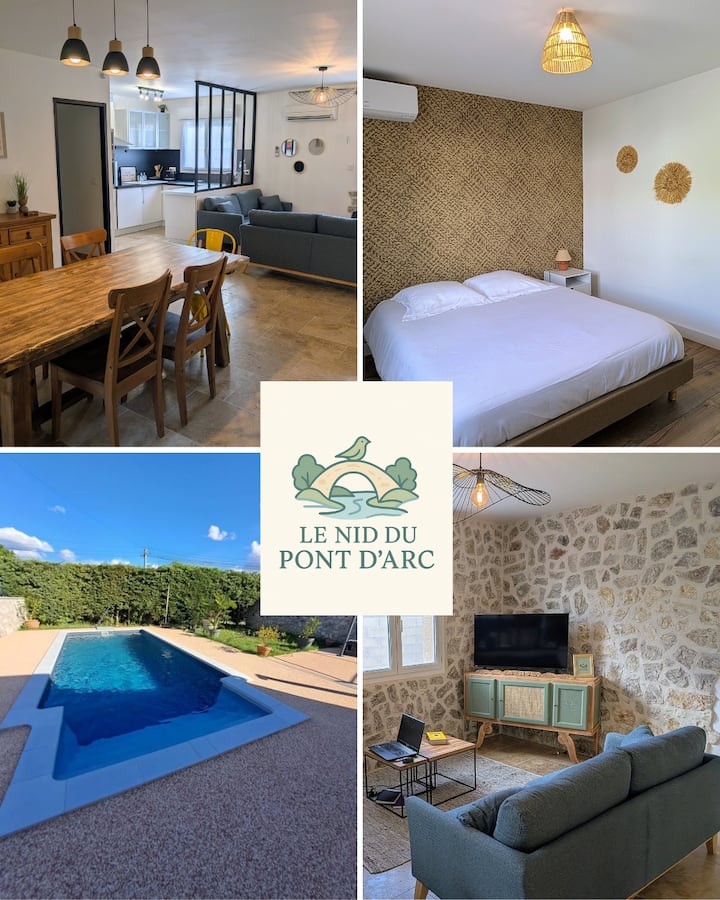 Maison 3 Chambres, Piscine Et Climatisation - Vallon-Pont-d'Arc