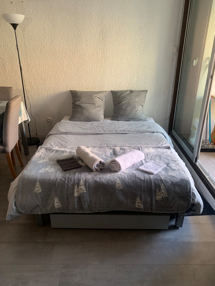 Studio Refait Neuf 4 Pers, Parking, Terrasse, Clim - Étang de Leucate