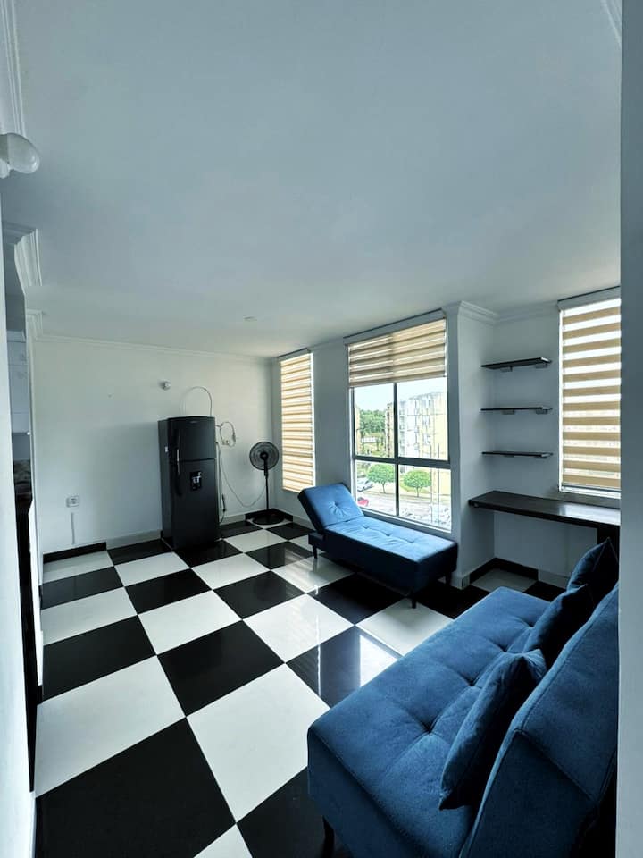 Apto Moderno Con Vista Y Diseño Estilo Checker - Villavicencio