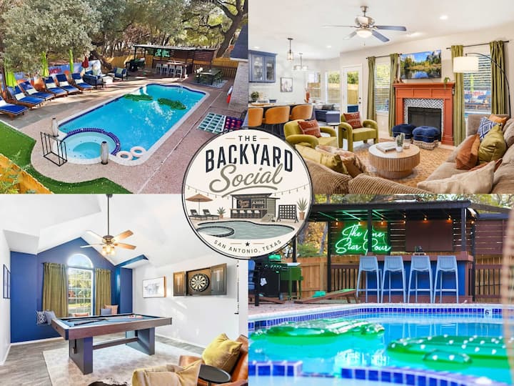 Resort Style Backyard  Arcade Games  Hot Tub - San Antonio, TX