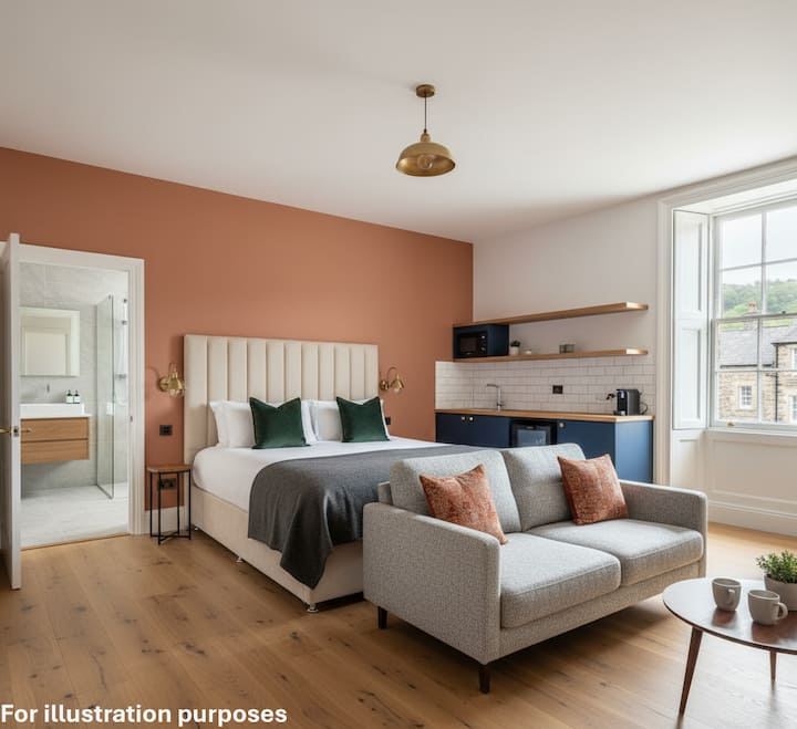 Rm 17 - Super King W/ Sofa Bed, Kitchenette - Hebden Bridge