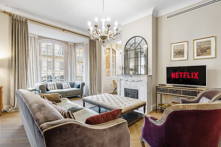 Luxe Haussmannien Mer Balcon Parking Privé - Niza