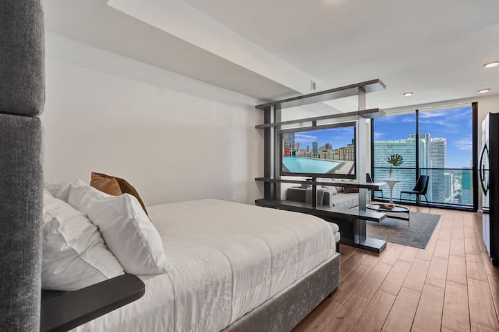 Miami Lux Studio 45th Floor City And Bay Views - Miami