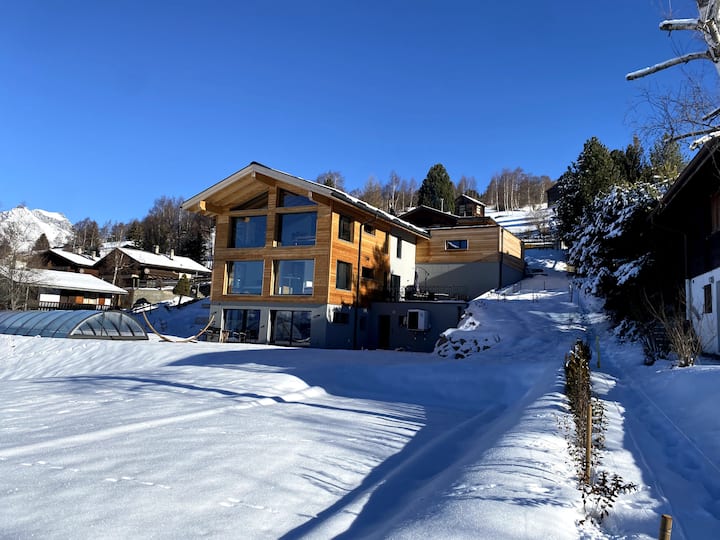 Studio Mit Pool, An Piste Mit Weitblick - Bürchen