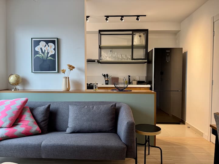 Apt 2 Quartos, Ar Condicionado, Garagem, Piscina - Campinas