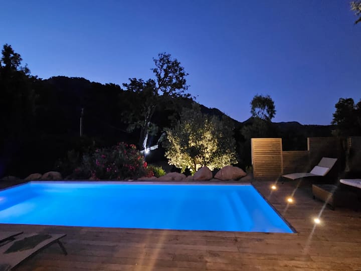 Jolie Maison 3 Chambres + Piscine - Zonza