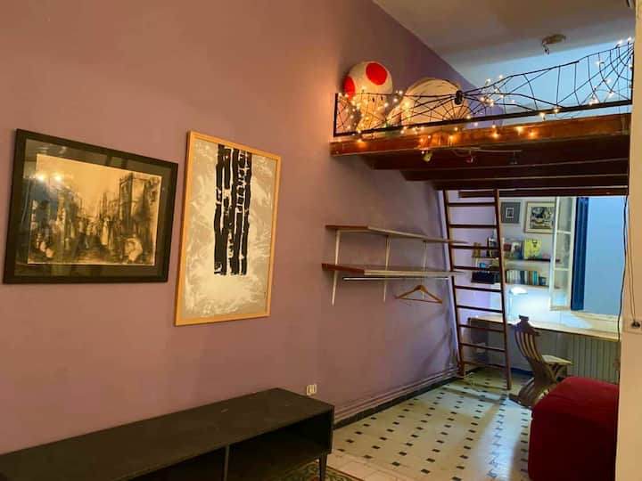 Charmante Chambre Double Avec Mezzanine - Tunis