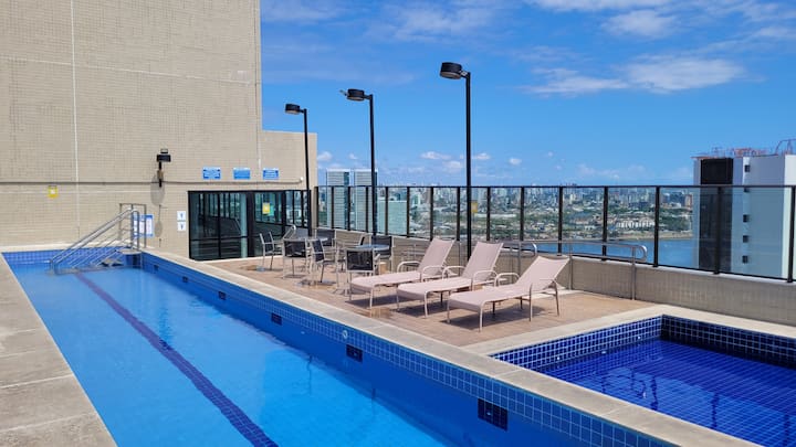 Apartamento Tipo Flat, Perto Da Praia E Rio Mar - Recife