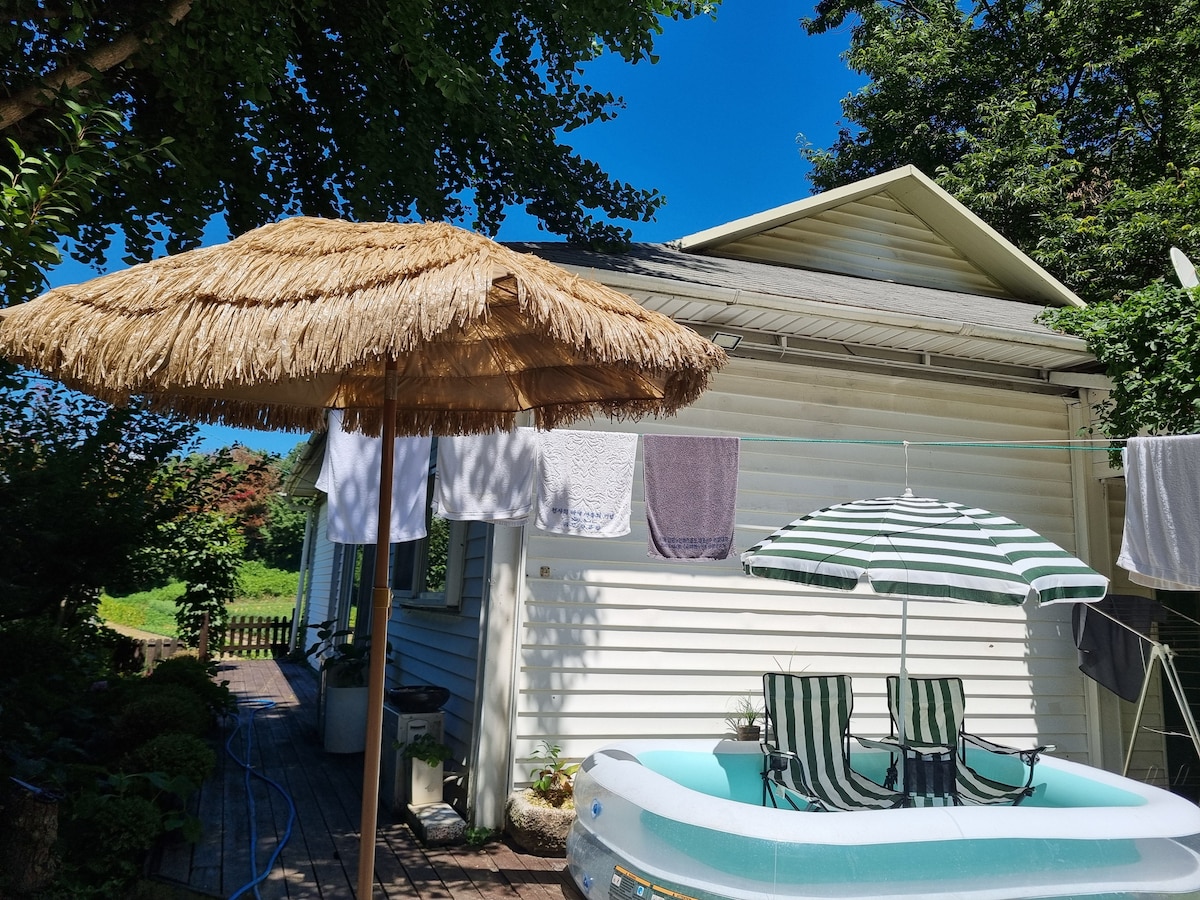 Détendez-vous! Maison isolée au bord de la rivière. Village Kang. Feu ...