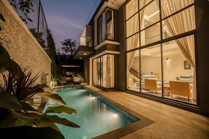 Staymaster Novara | 3bhk | Pvt Pool | Vagator - Anjuna