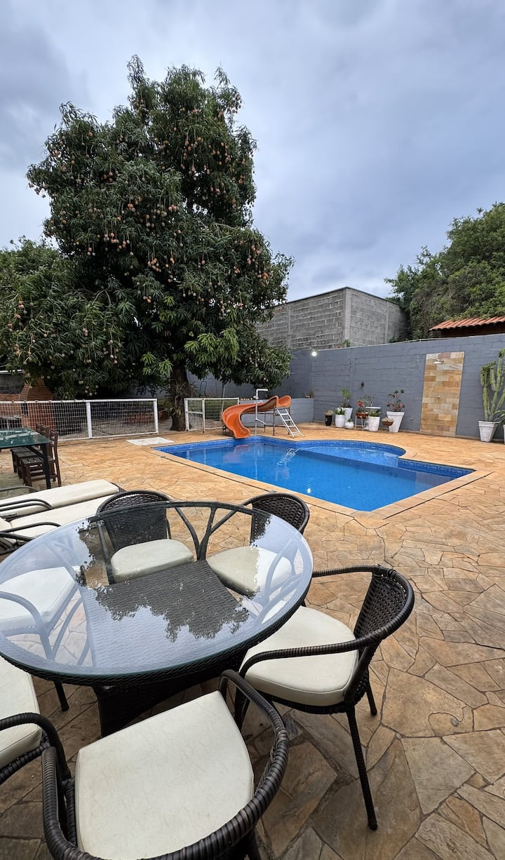 Linda Chácara Piscina  Lago Pesca E Cama Elástica - Americana