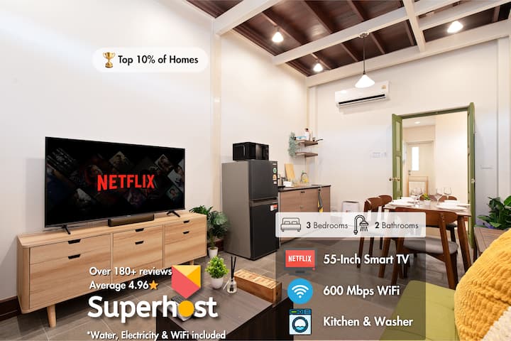 Cozy Earthtone 3br Chinatown | Near Mrt & Iconsiam - Bangkok