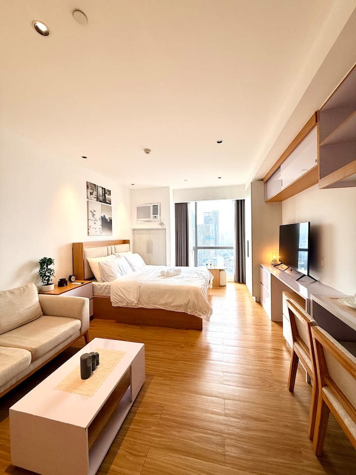 1br Near Rockwell Makati Free Pool Access& Netflix - 마카티
