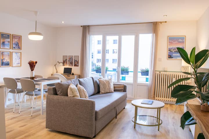 Le Refuge Grenoblois - Cosy 2 Pièces Avec Balcon - Grenoble