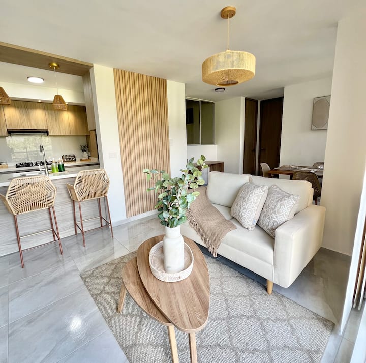 Cozy And Minimalist Apartment With Mountain View! - Piedecuesta