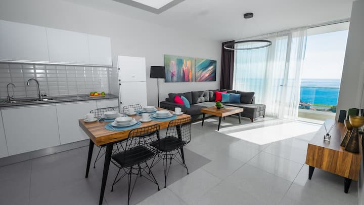 1+1 Flat With Sea View Close To Merit Garden - Chypre