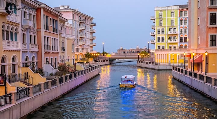 Canal View Apart With Jacuzzi In Qanat Quartier - Qatar