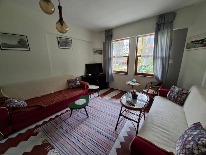 Denize 100mt 
Banyo
Mutfak
Salon
Oda - Alanya