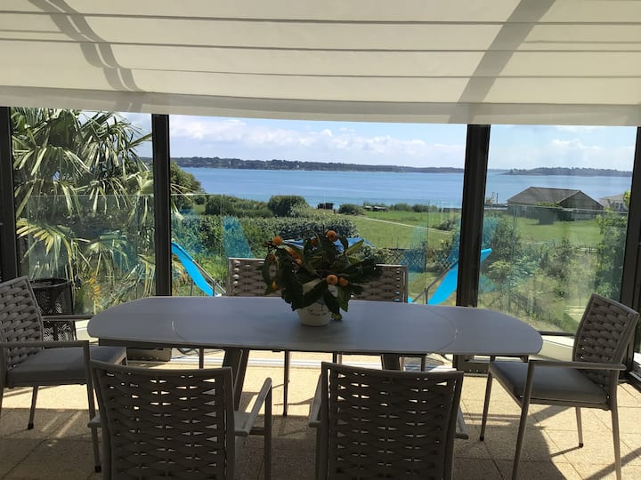 Pleine Vue  Mer Golfe Du Morbihan à Vos Pieds - Locmariaquer