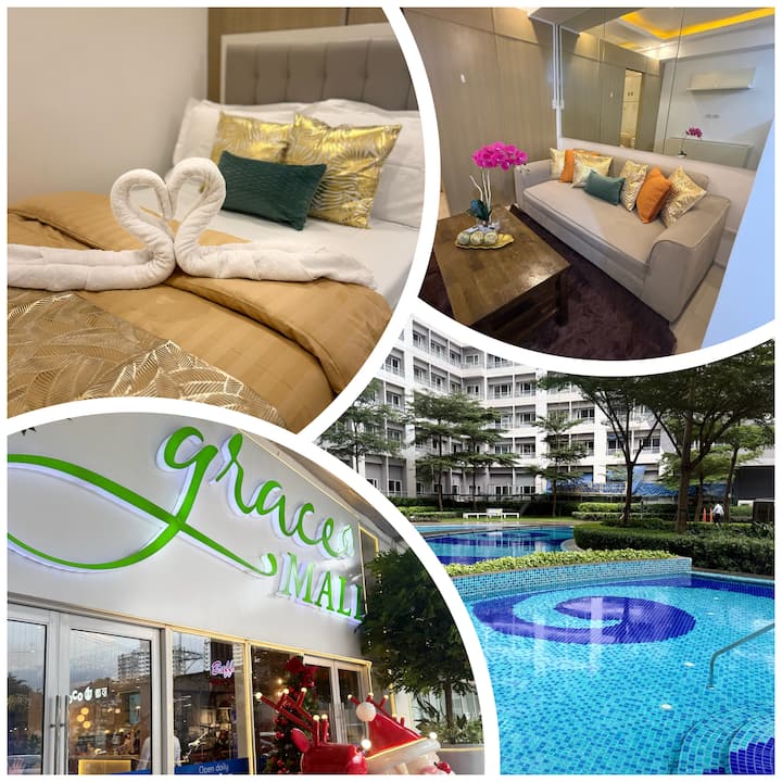Cozy 1br Grace Residences Taguig Near Bgc Airport - Taguig