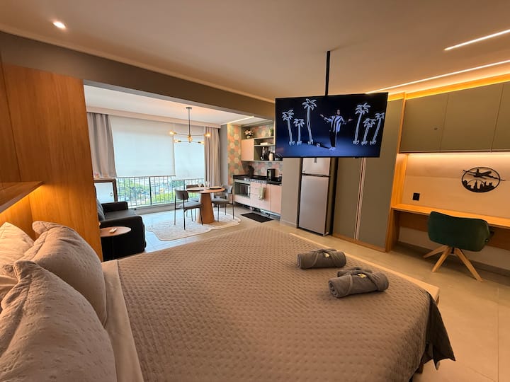 7km Airport-gru Hangar 18, Garage, Gym, Pool - 과룰류스